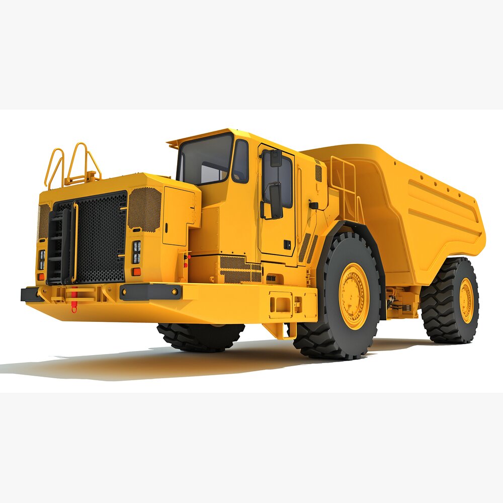Off-Highway Mining Truck with Enclosed Cabin and Rear Dump Box 3D model ...