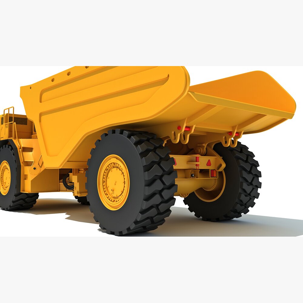 Off-Highway Mining Truck with Enclosed Cabin and Rear Dump Box 3D model ...