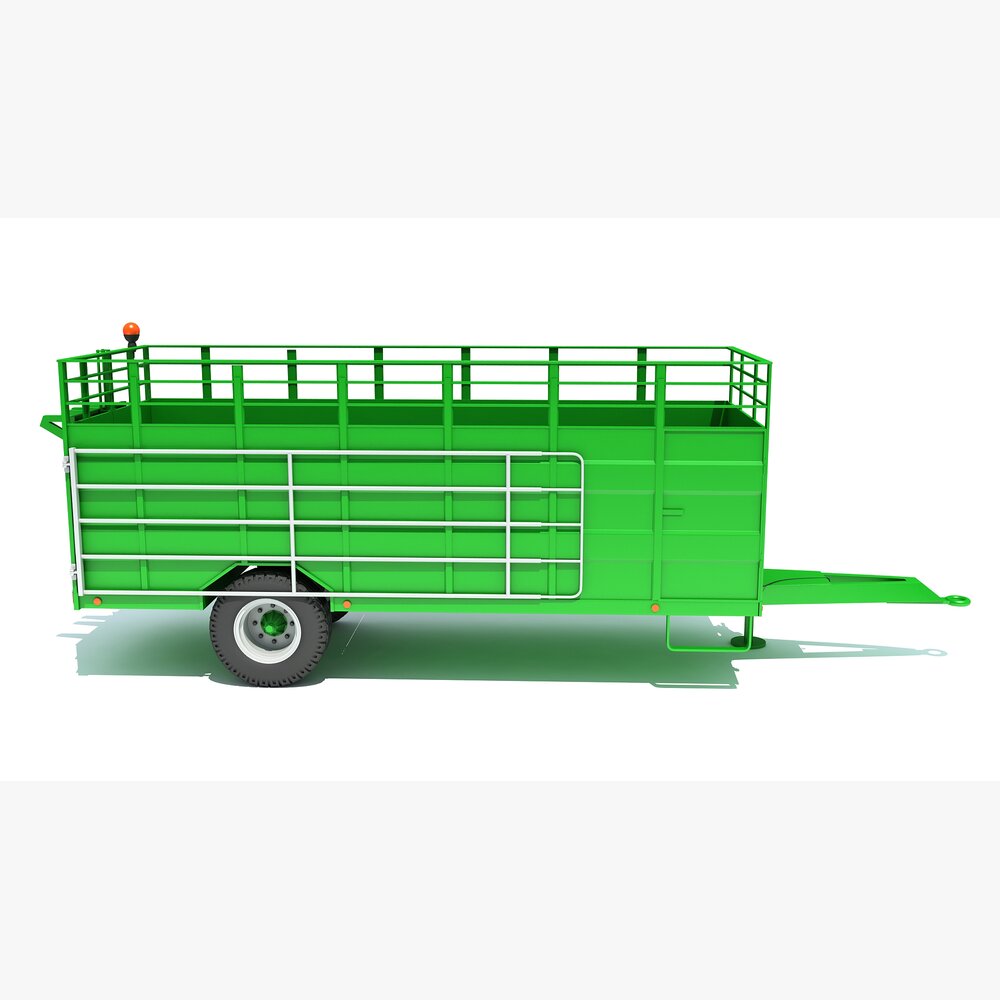 Animal Transporter Farm Trailer 3D model - Download Trailer on 3DModels.org