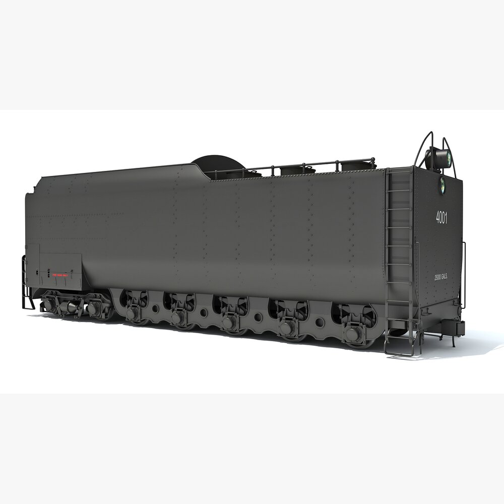 Steam Train Coal Tender Car 3D model - Download Rail wagons on 3DModels.org
