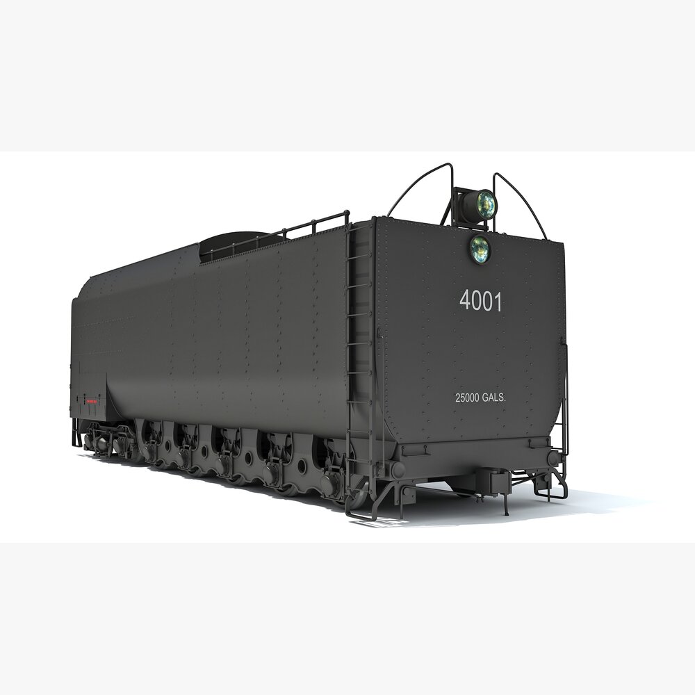 Steam Train Coal Tender Car 3D model - Download Rail wagons on 3DModels.org
