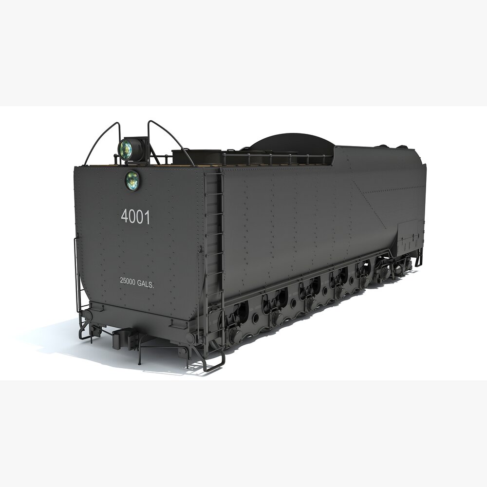Steam Train Coal Tender Car 3D model - Download Rail wagons on 3DModels.org
