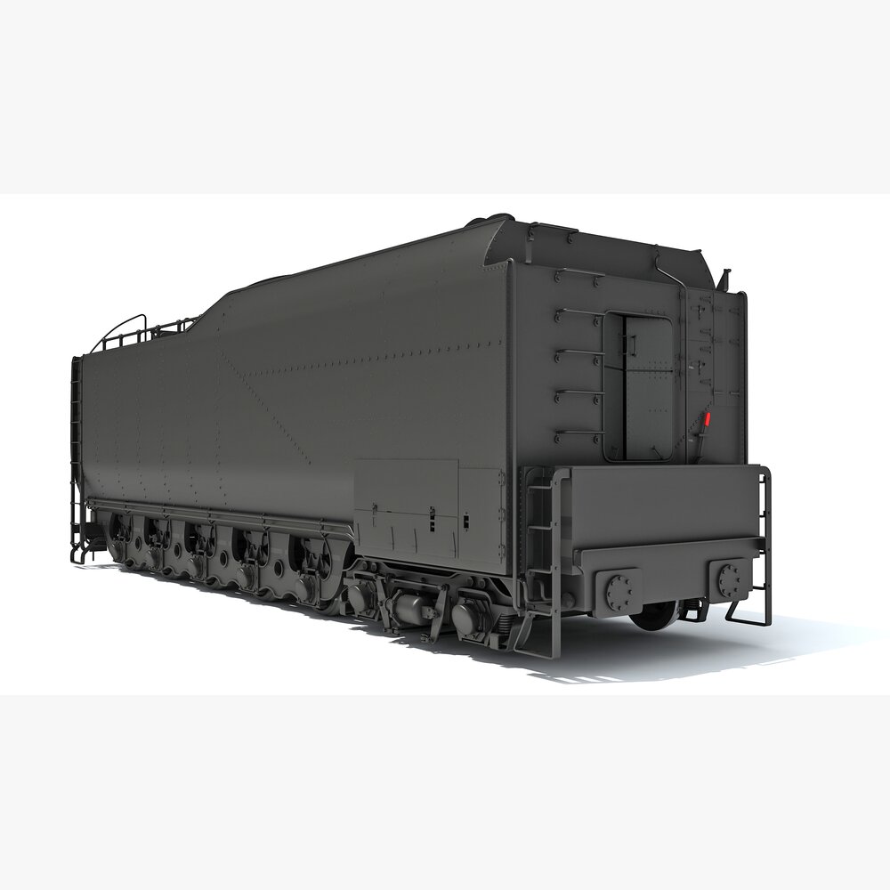Steam Train Coal Tender Car 3D model - Download Rail wagons on 3DModels.org