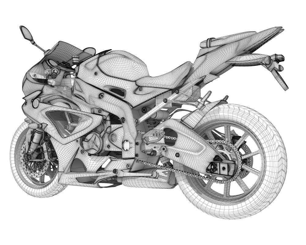 Sport Bike Racing Motorcycle 3D model - Download Motorcycle on 3DModels.org