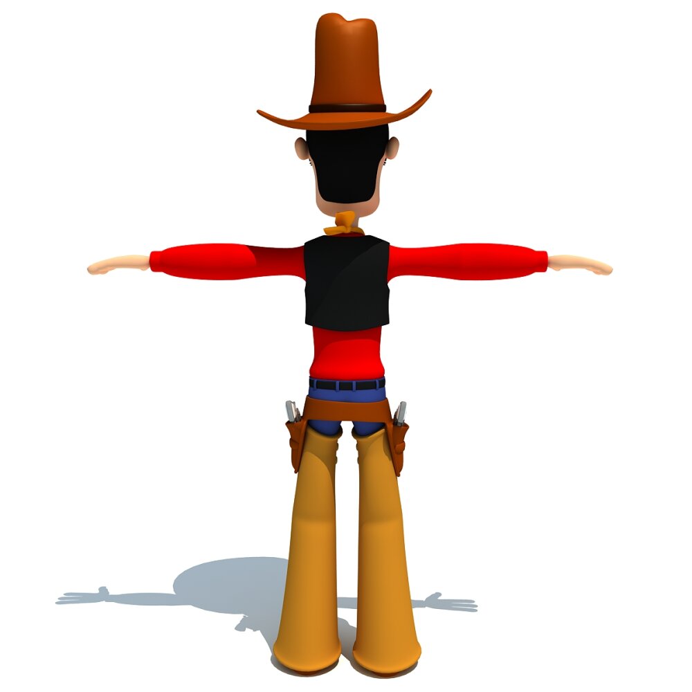 Cartoon Cowboy Character 3D model - Download Cartoon characters on ...