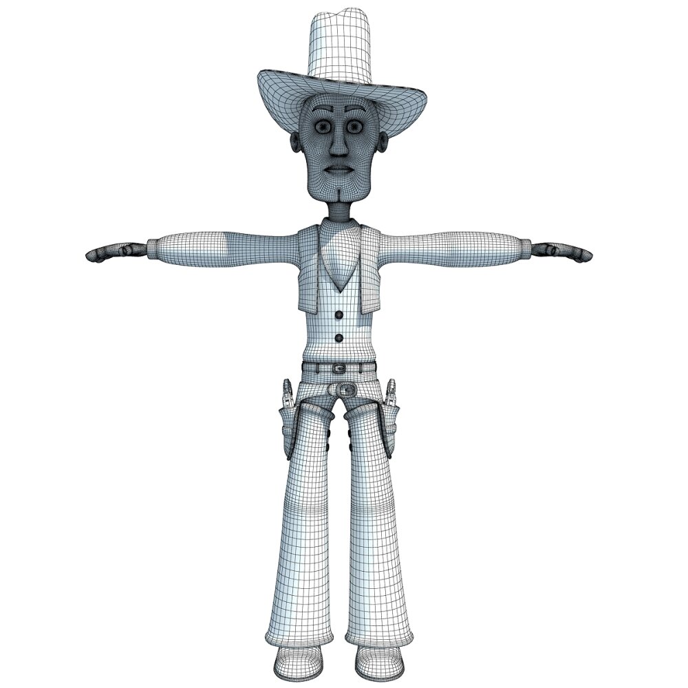 Cartoon Cowboy Character 3D model - Download Cartoon characters on ...