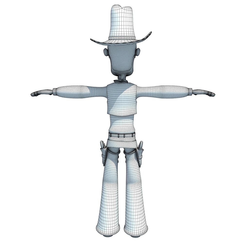 Cartoon Cowboy Character 3D model - Download Cartoon characters on ...