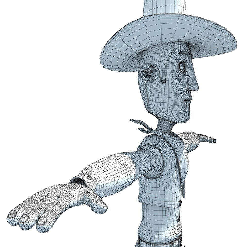 Cartoon Cowboy Character 3D model - Download Cartoon characters on ...