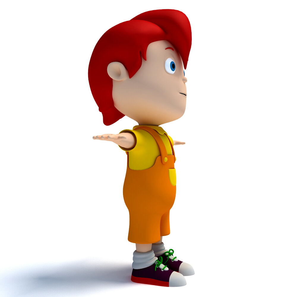 Cartoon Kid Character 3D model - Download Cartoon characters on ...