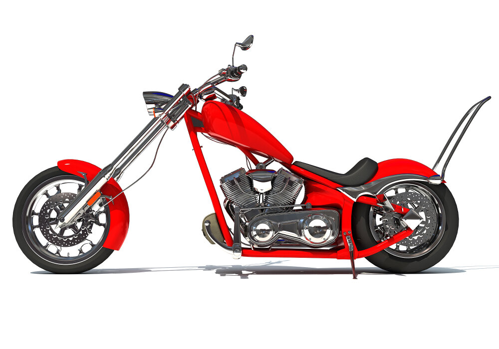 Chopper Motorcycle 3D model - Download Motorcycle on 3DModels.org