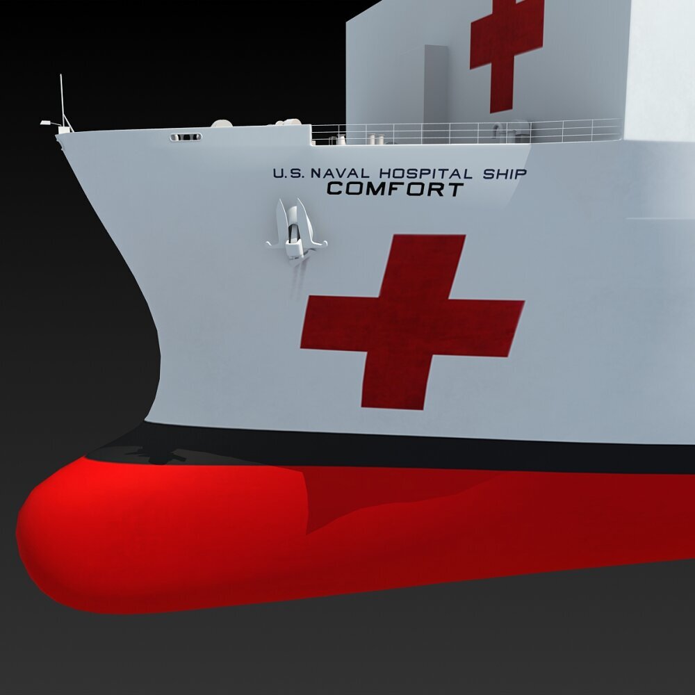 Hospital Ship Usns Comfort Hospital Ship T-ah-20 3Dモデル - ダウンロード サービス船 ...