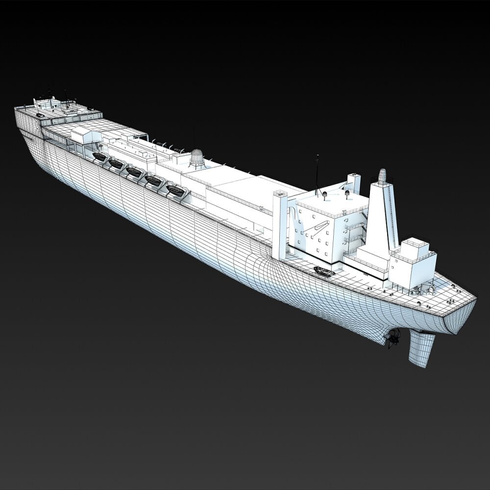 Usns Mercy Hospital Ship T-ah-19 3D model - Download Service ship on ...