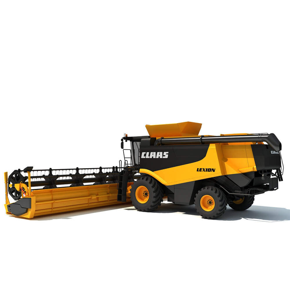 Modern Claas Lexion Combine Harvester 3D model - Download Tractor on ...
