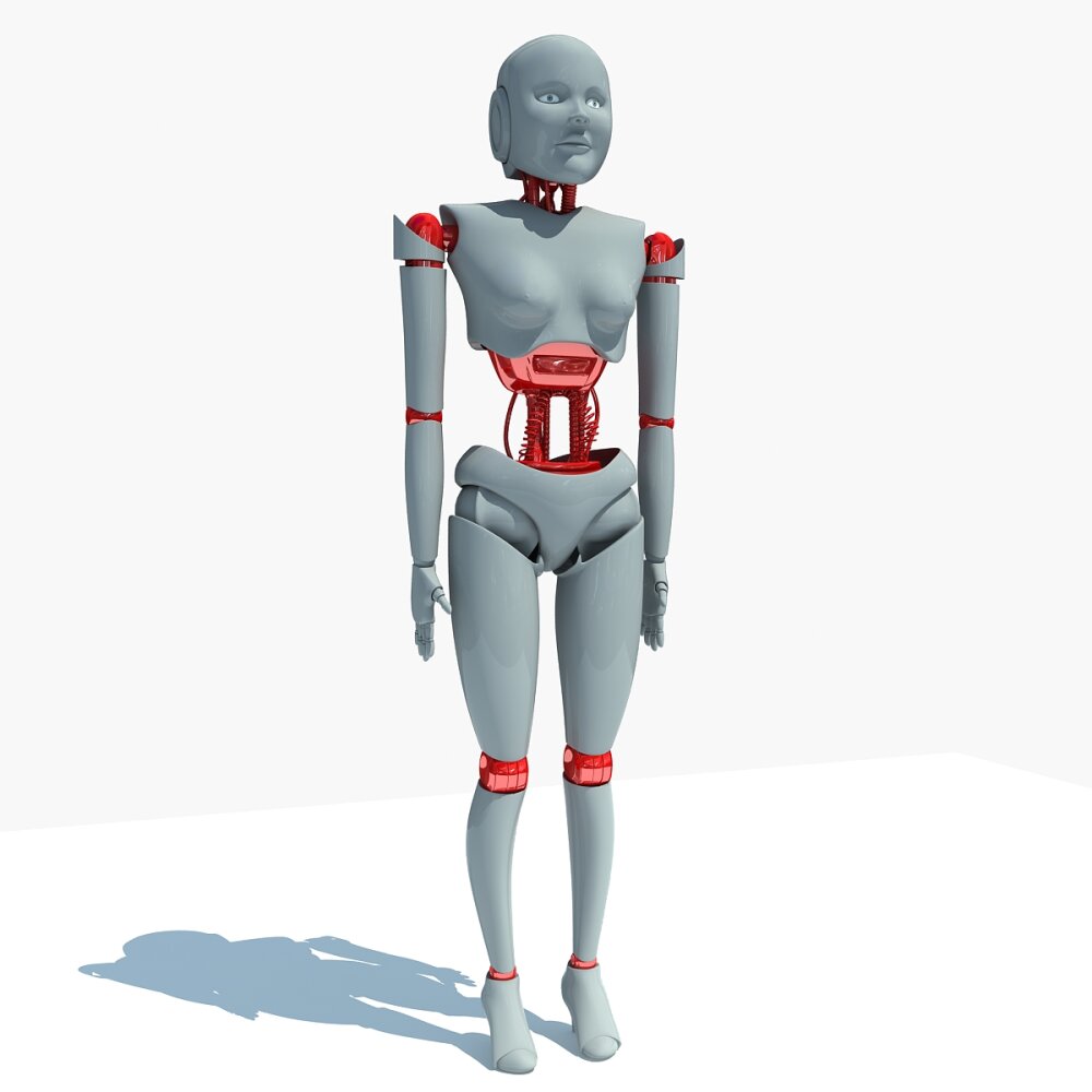 Female Robot 3D 모델 - 다운로드 로봇 on 3DModels.org