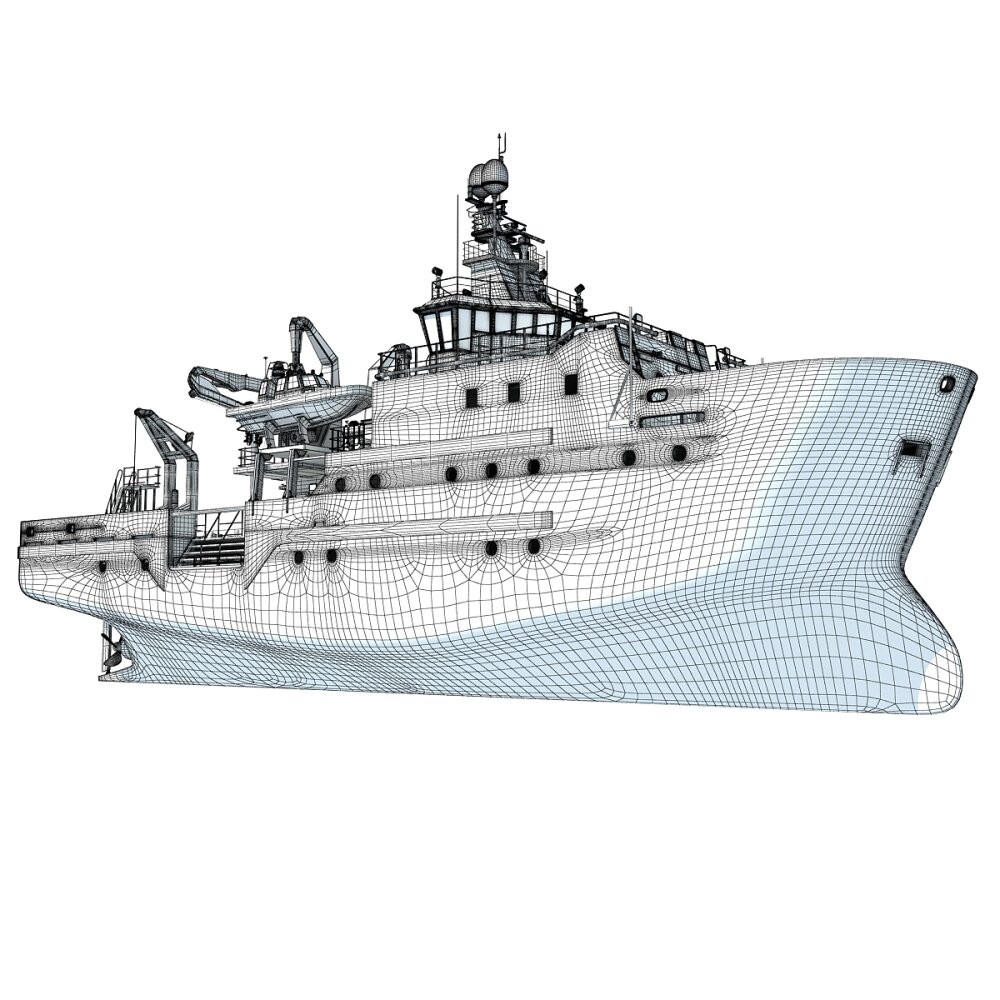 Grampian Defiance Emergency Response and Rescue Ship 3D model ...