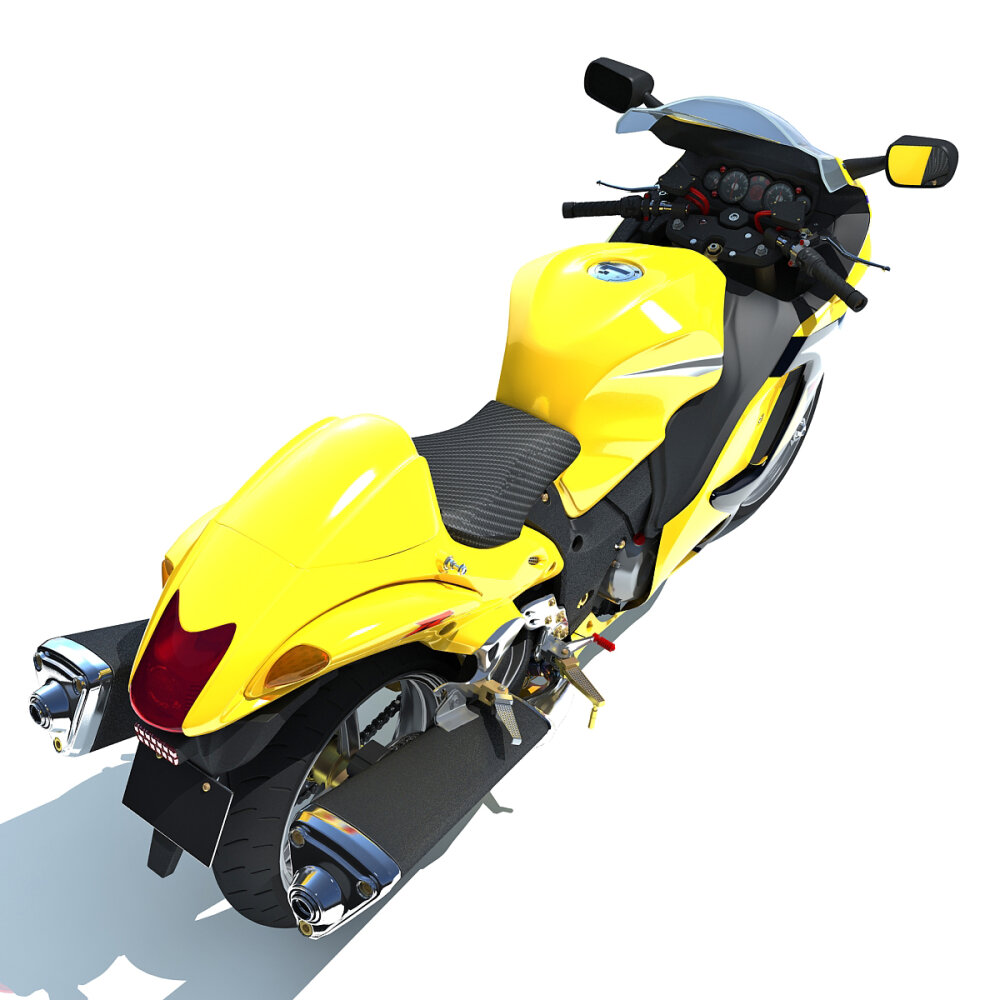 Suzuki Hayabusa Motorcycle 3D model - Download Motorcycle on 3DModels.org