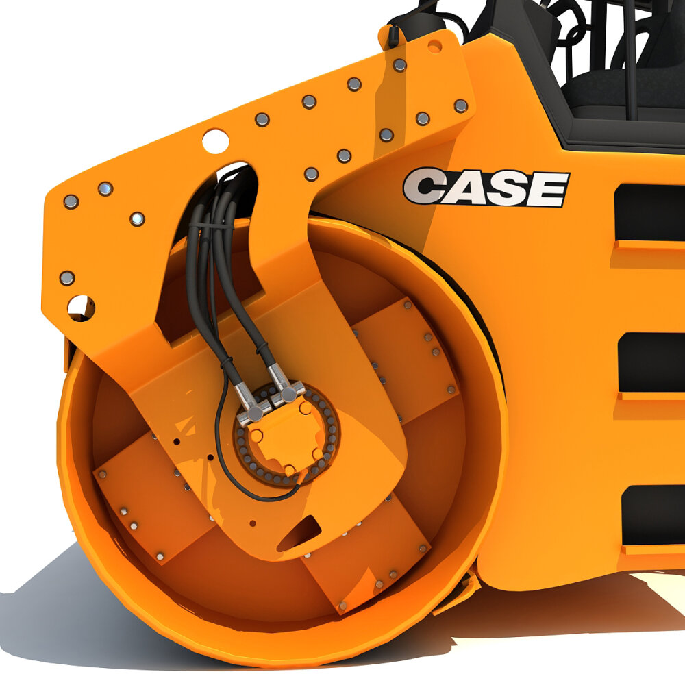 Asphalt Compactor Case 3D model - Download Tractor on 3DModels.org
