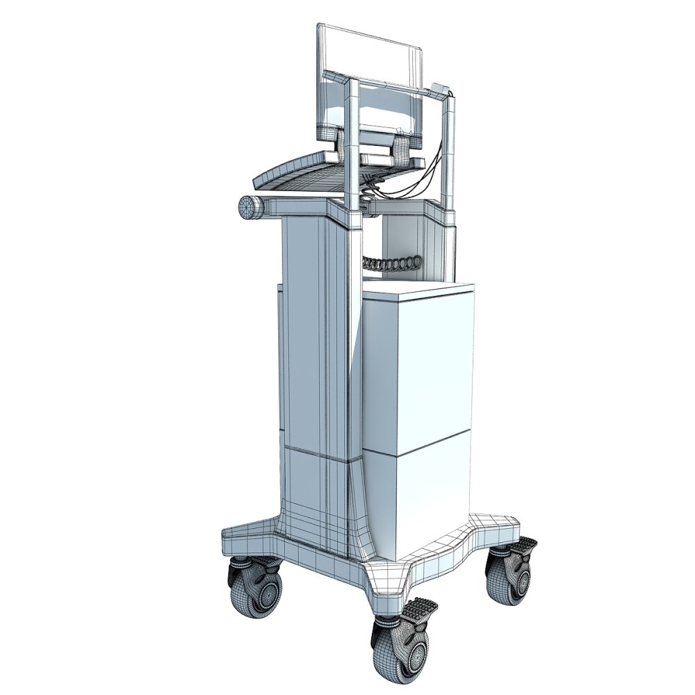 Mobile Patient Vital Signs Monitoring Station 3Dモデル - ダウンロード Medical ...