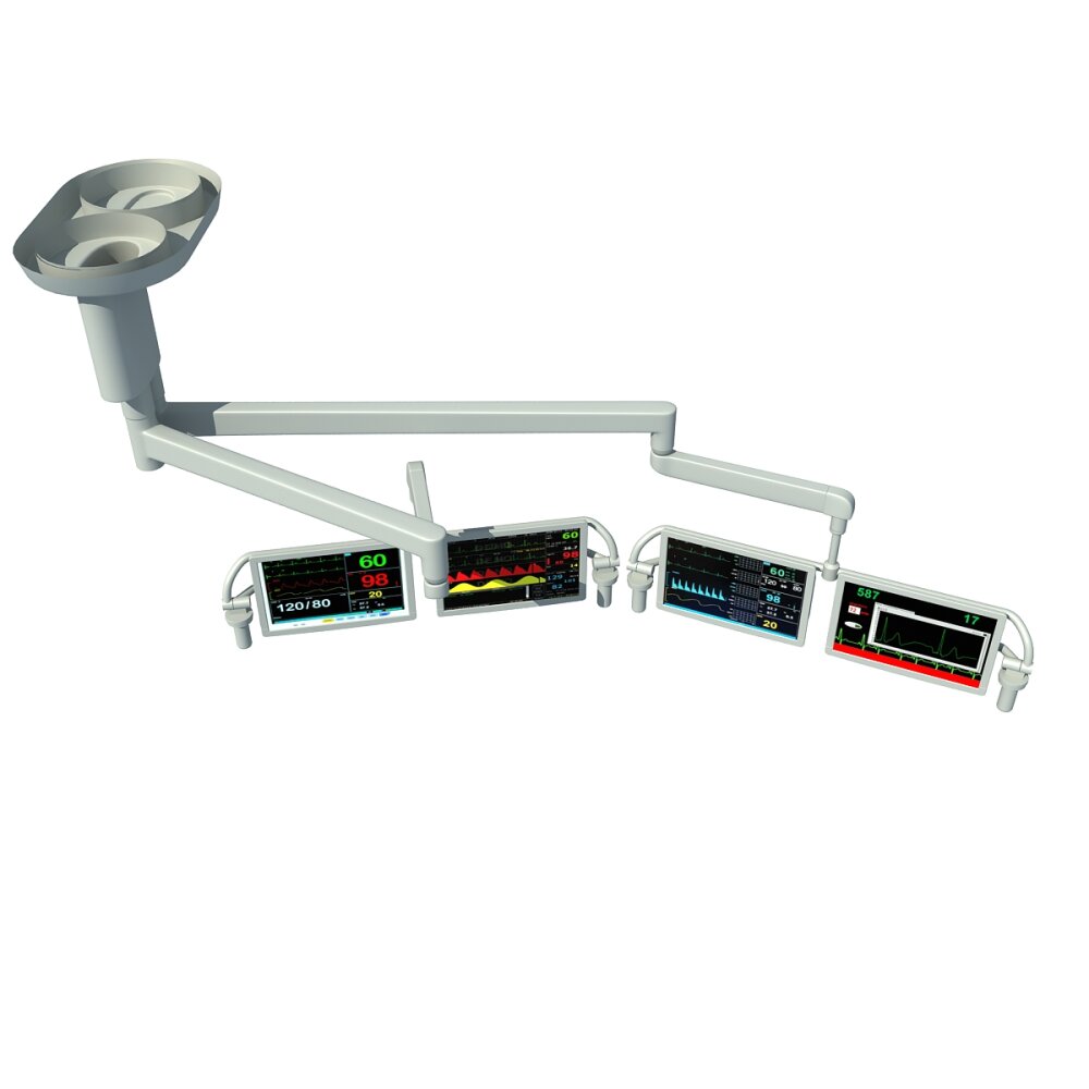 Medical Monitoring Station 3D model - Download Medical Equipment on ...
