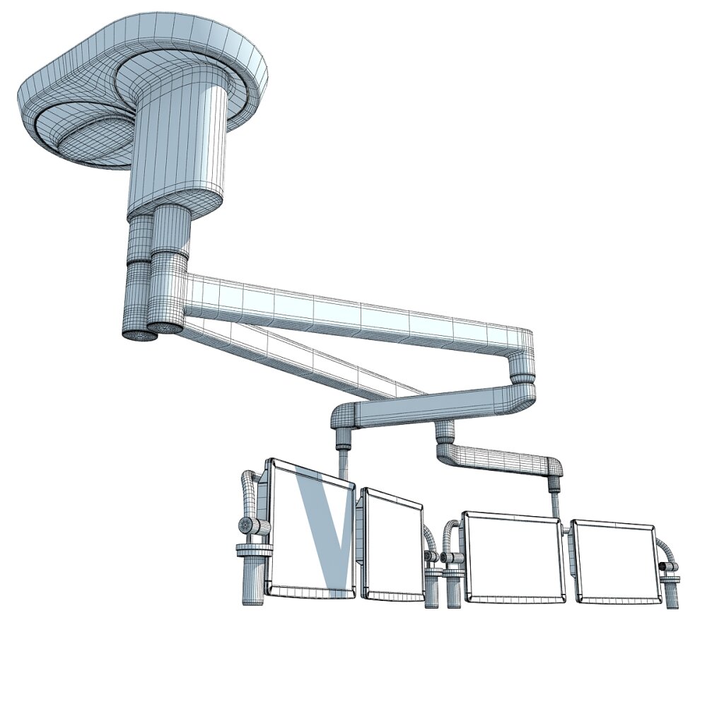 Medical Monitoring Station 3D model - Download Medical Equipment on ...