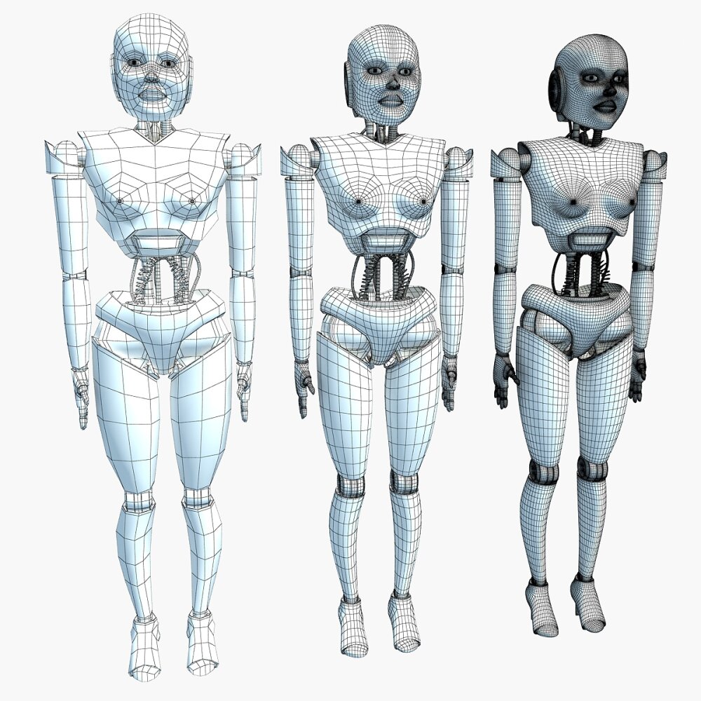 Rigged Human Robot 3D model - Download Robots on 3DModels.org