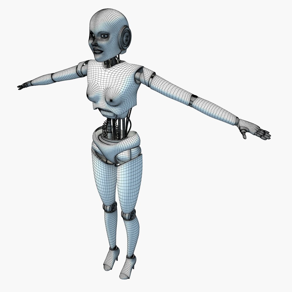 Rigged Human Robot 3D model - Download Robots on 3DModels.org