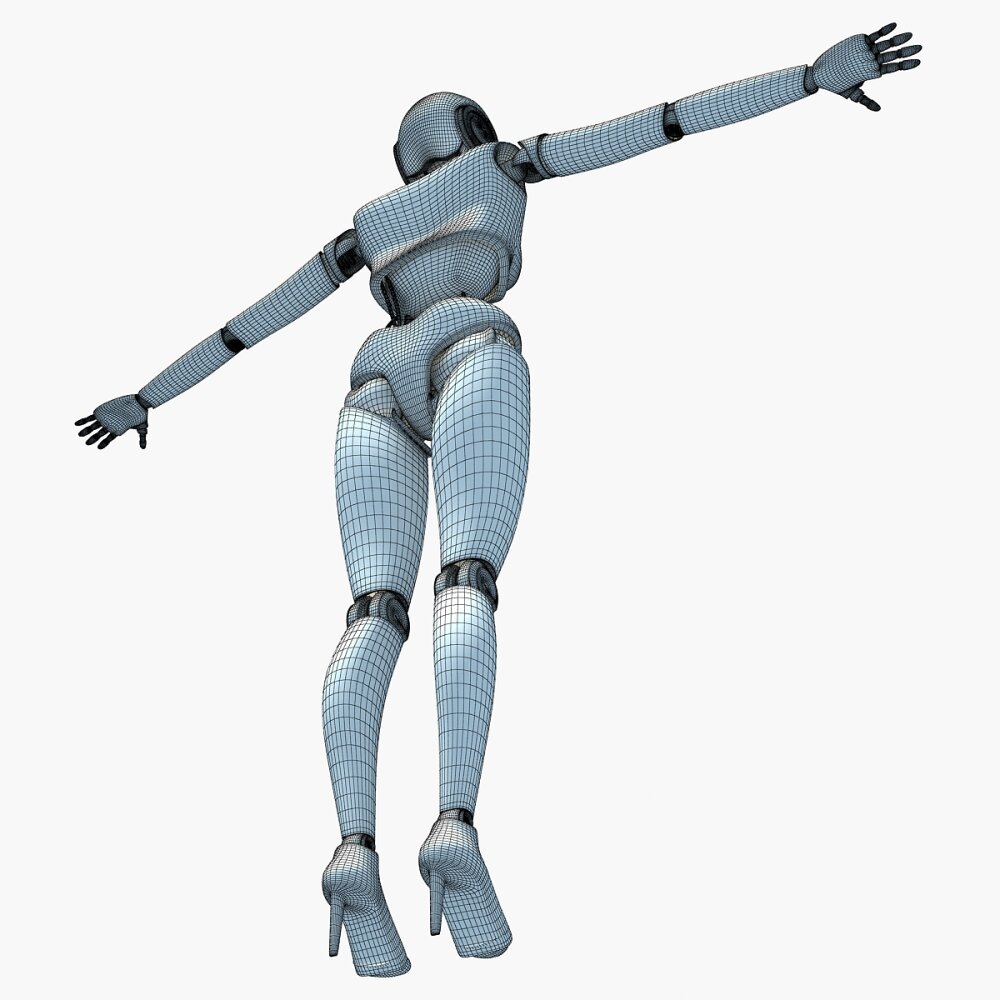 Rigged Human Robot 3D model - Download Robots on 3DModels.org