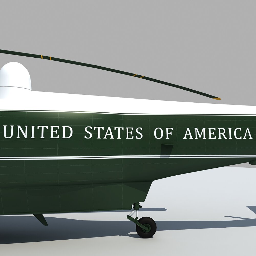 Presidential Aircraft Marine One 3D model - Download Helicopter on ...