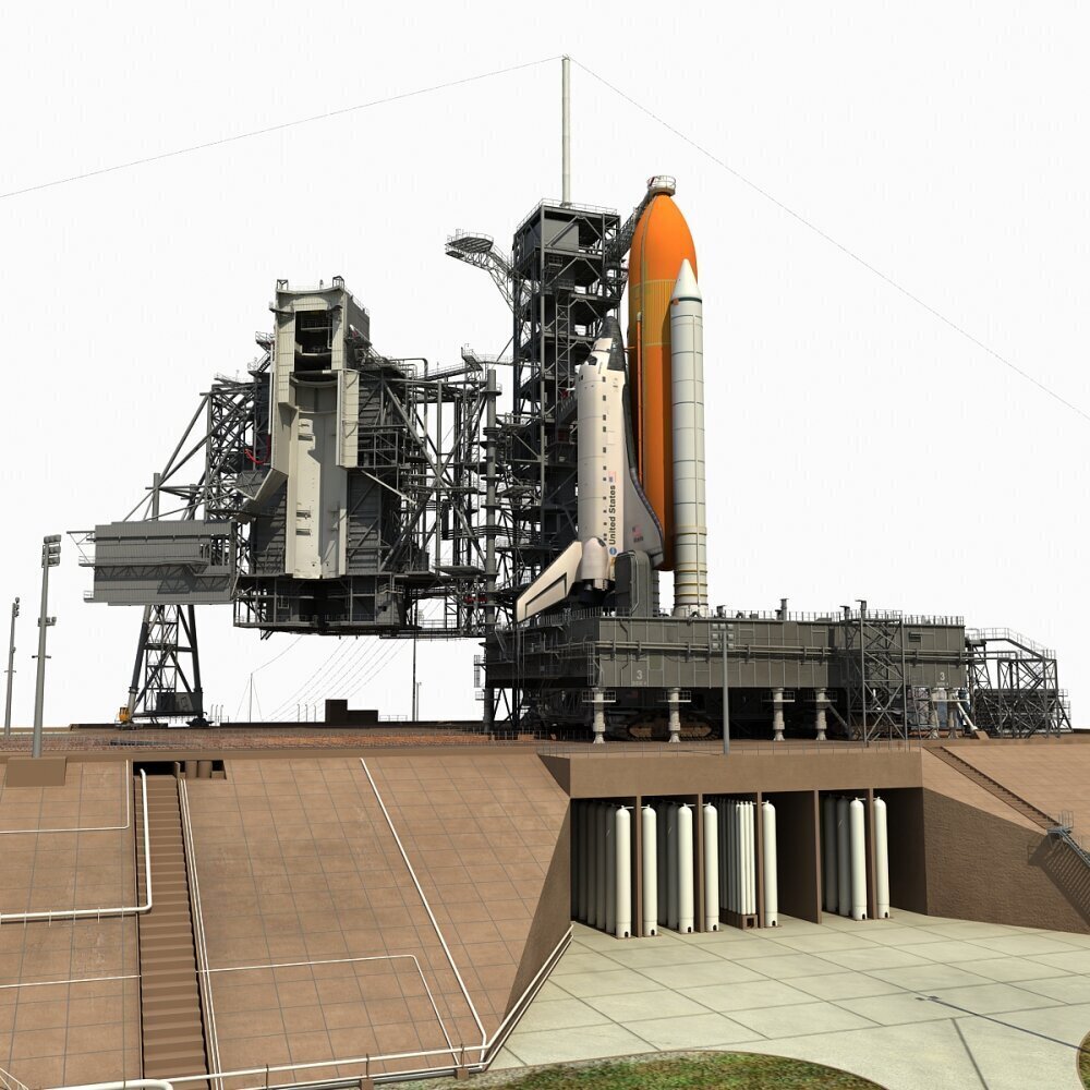 Animated Kennedy Space Center Launch Complex 39-a 3D model - Download ...