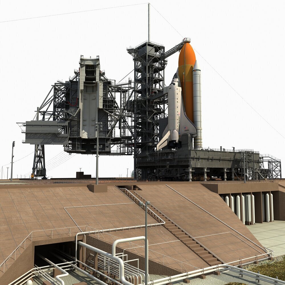 Animated Kennedy Space Center Launch Complex 39-a 3D model - Download ...