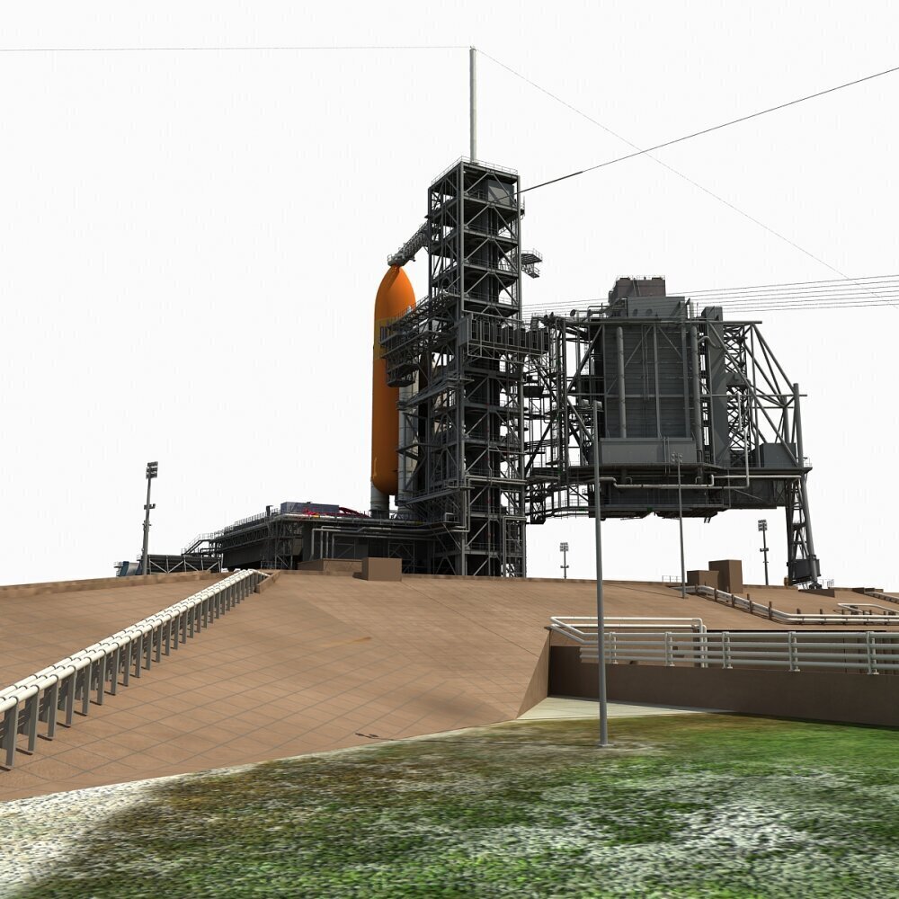 Animated Kennedy Space Center Launch Complex 39-a 3D model - Download ...