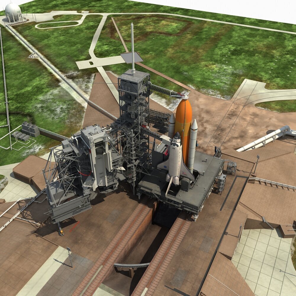 Animated Kennedy Space Center Launch Complex 39-a 3D model - Download ...