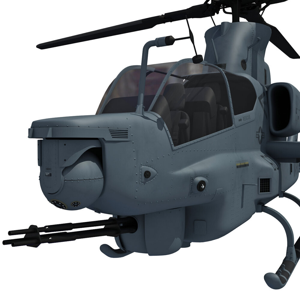 Bell Ah-1z Viper Attack Helicopter 3D model - Download Helicopter on ...