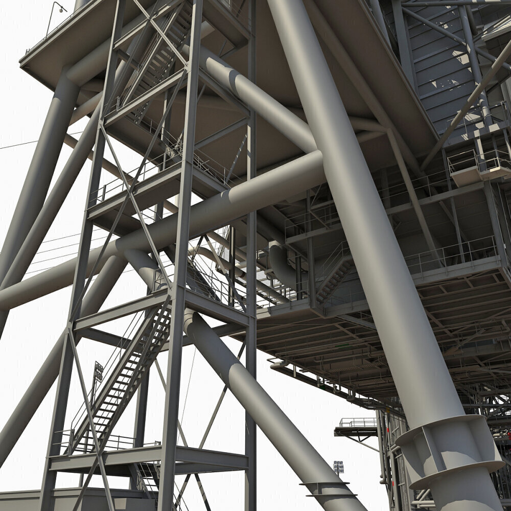 Nasa Launch Complex 39b 3D model - Download Infrastructure Buildings on ...