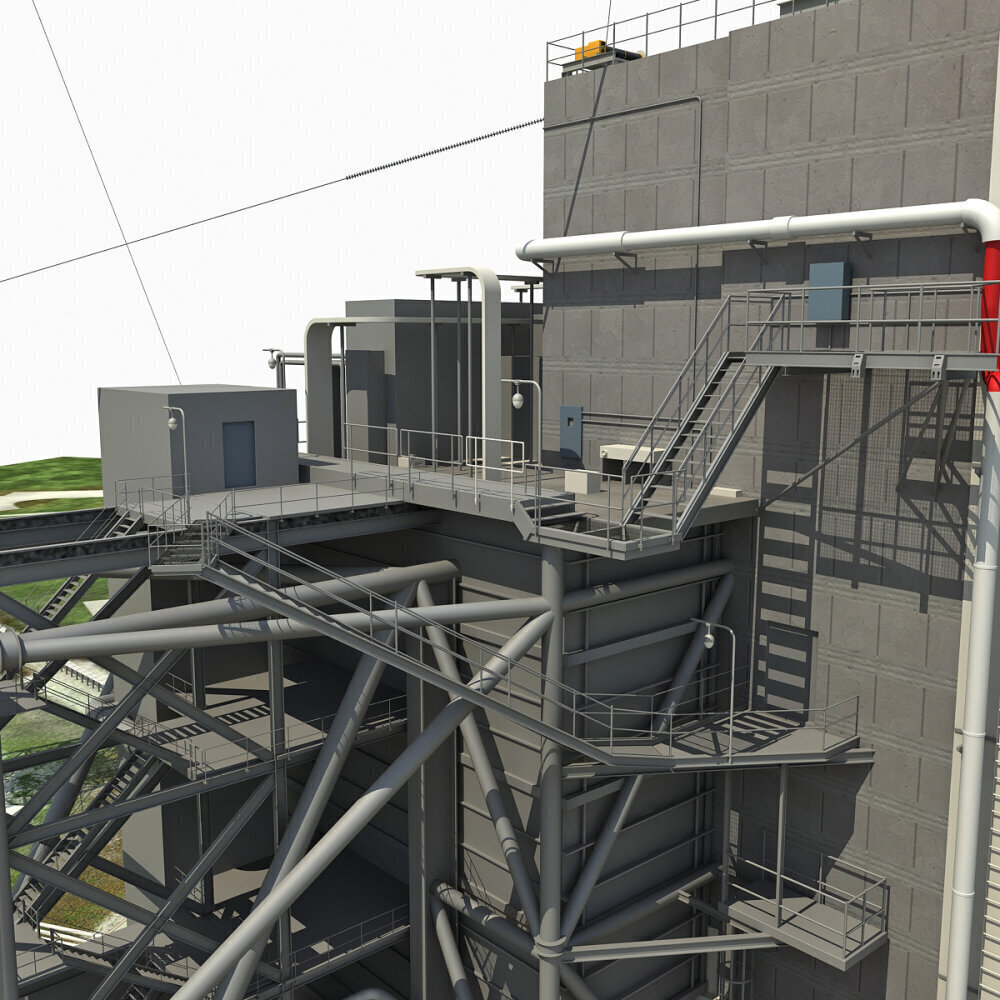 Nasa Launch Complex 39b 3D model - Download Infrastructure Buildings on ...