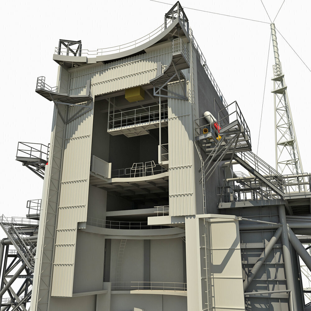 Nasa Launch Complex 39b 3D model - Download Infrastructure Buildings on ...