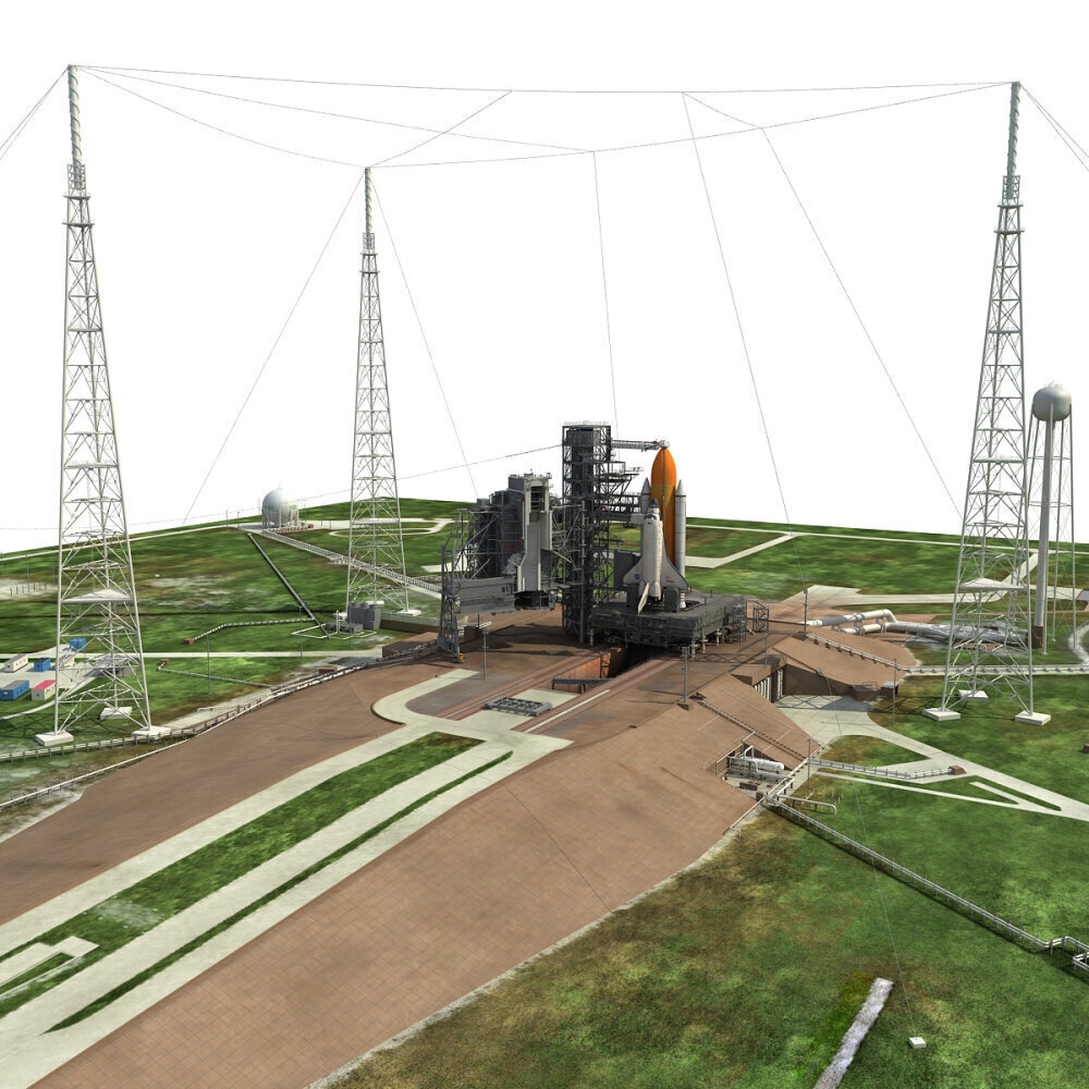 Nasa Launch Complex 39b 3D model - Download Infrastructure Buildings on ...
