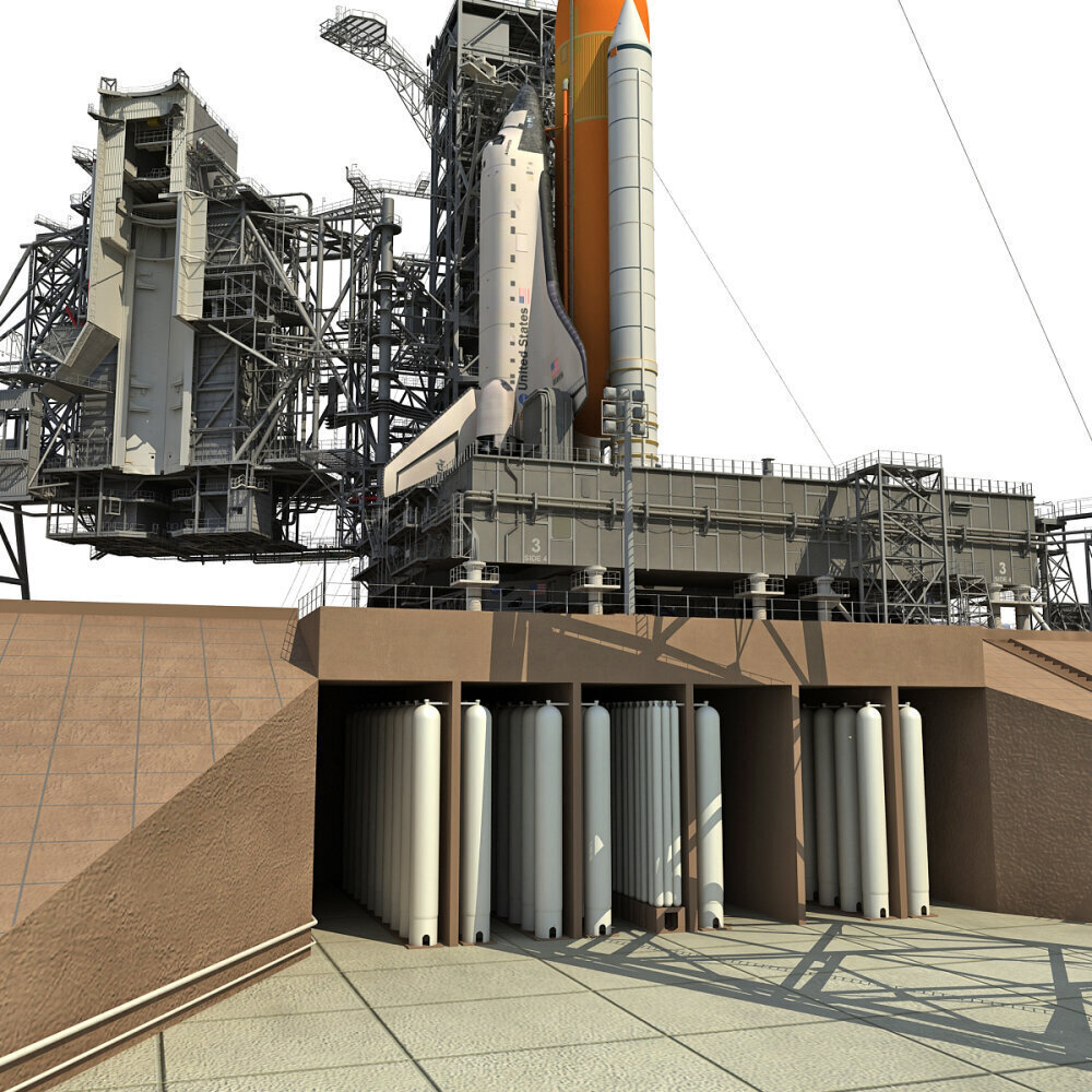 Nasa Launch Complex 39b 3D model - Download Infrastructure Buildings on ...