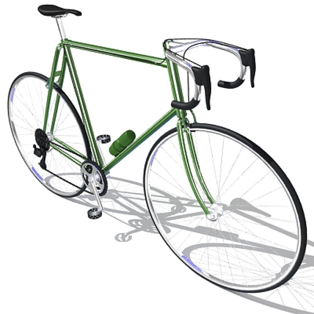 Green Bicycle 3D model - Download Bicycle on 3DModels.org