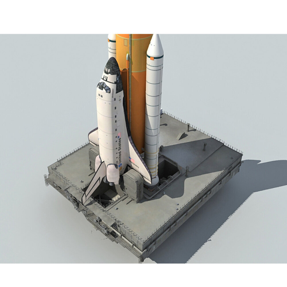 Nasa Shuttle Launch Pad 3D model - Download Infrastructure Buildings on ...