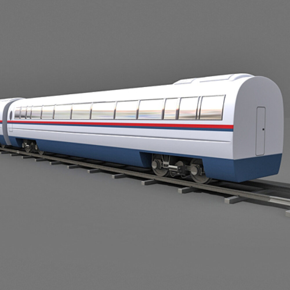 Modern Design Speed Train 3D model - Download Passenger train on ...