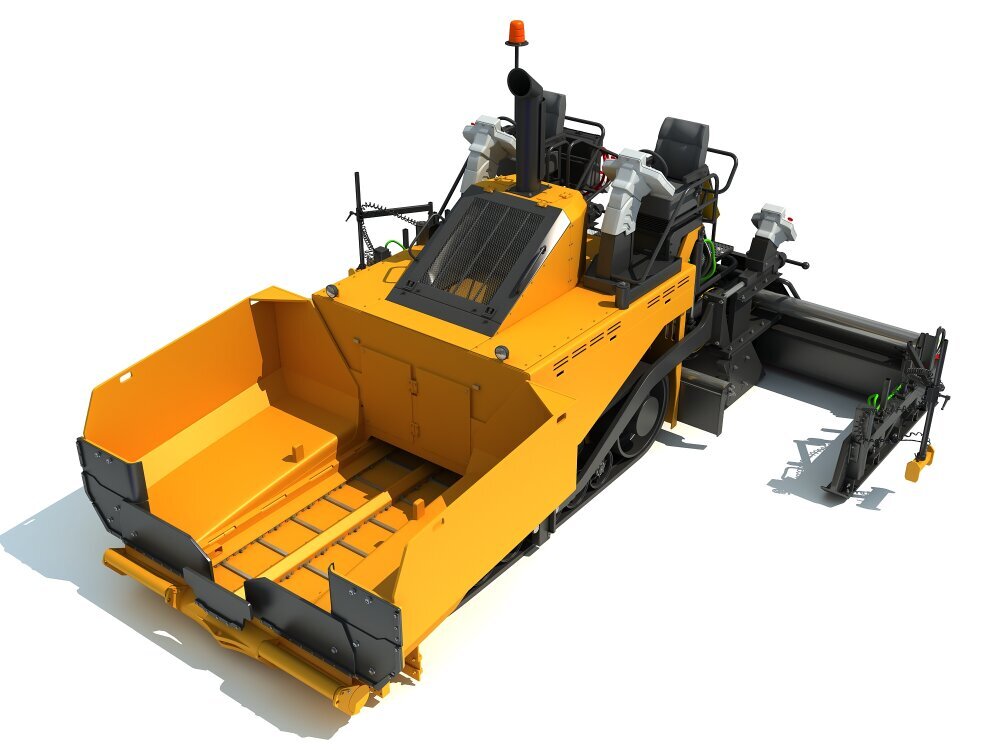 Modern Asphalt Paver 3Dモデル - ダウンロード トラクター on 3DModels.org