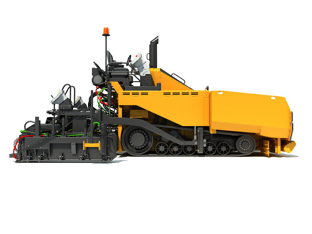 Modern Asphalt Paver 3Dモデル - ダウンロード トラクター on 3DModels.org