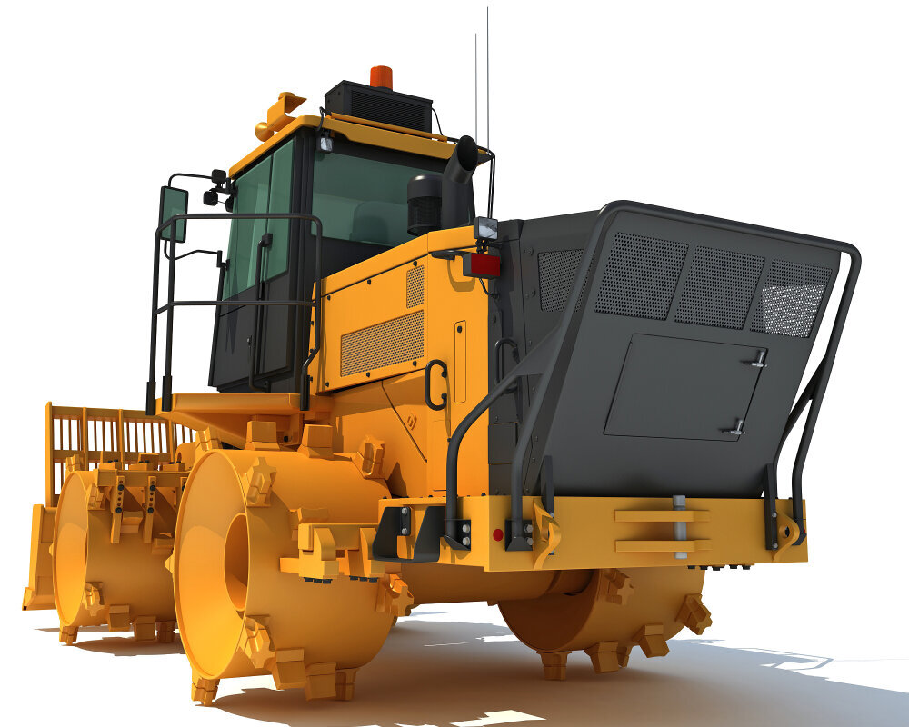 Landfill Compactor 3D model - Download Tractor on 3DModels.org