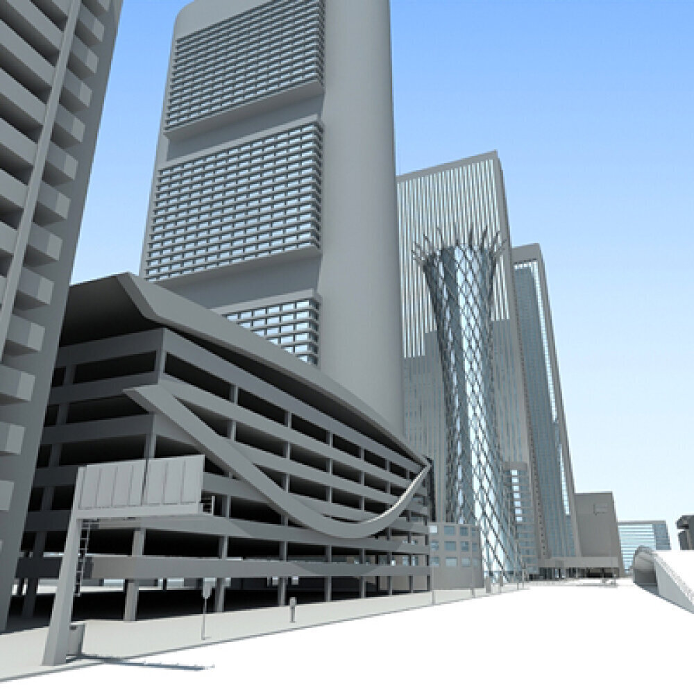 Main Street 3D 모델 - 다운로드 도시 건 on 3DModels.org