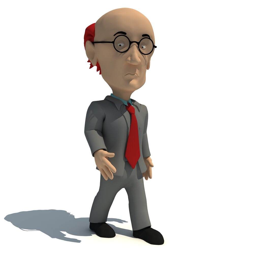 Rigged Cartoon Teacher 3D model - Download Cartoon characters on ...