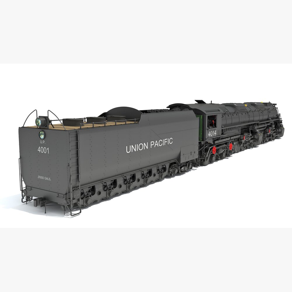 Union Pacific Big Boy Steam Locomotive 4014 3D model - Download ...