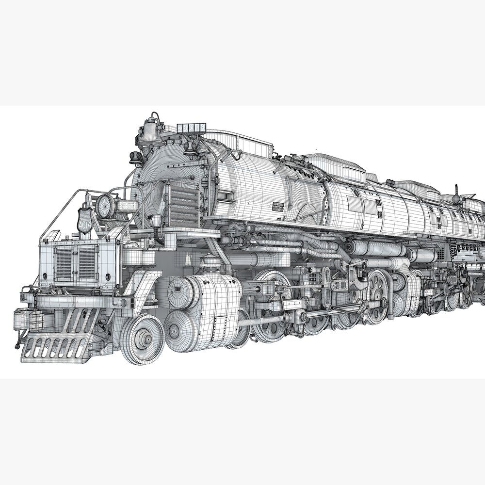 Union Pacific Big Boy Steam Locomotive 4014 3D model - Download ...
