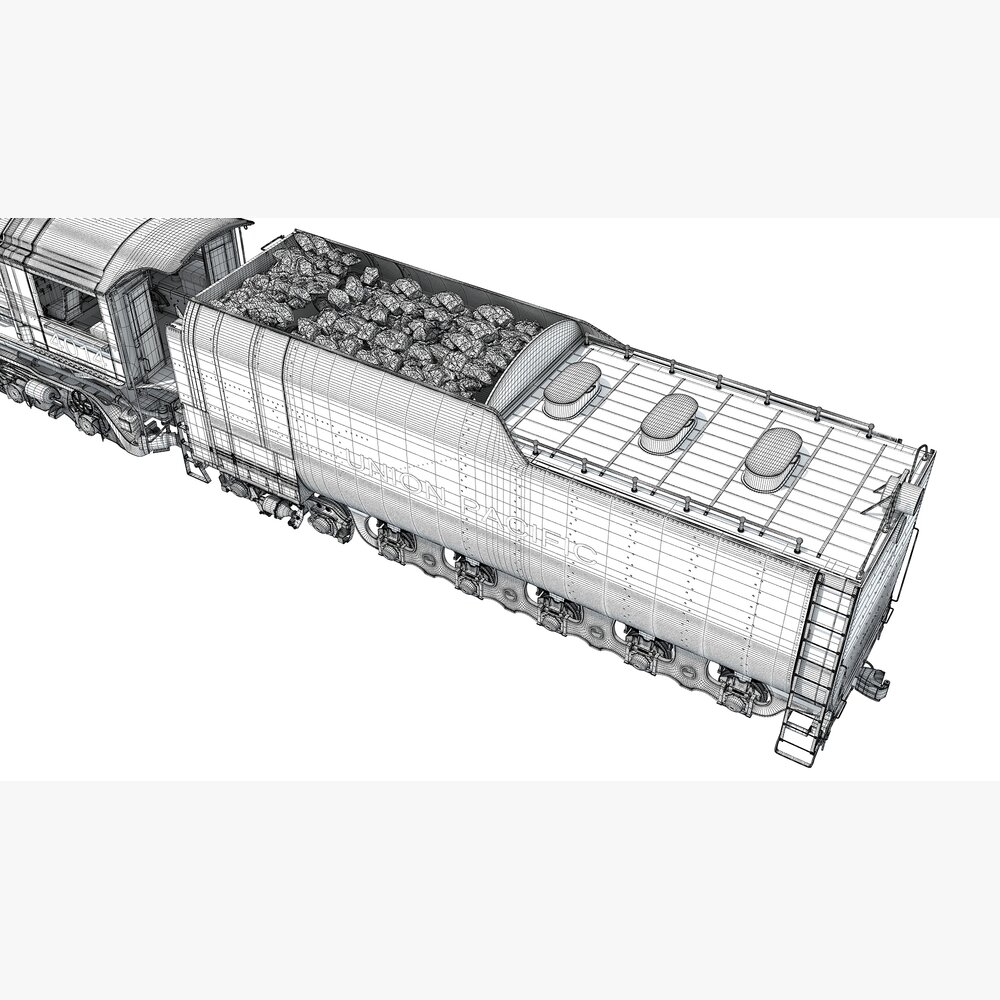 Union Pacific Big Boy Steam Locomotive 4014 3D model - Download ...