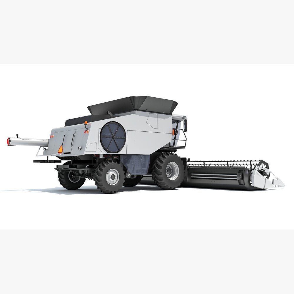Agricultural Combine For Grain Harvesting 3D model - Download Tractor ...